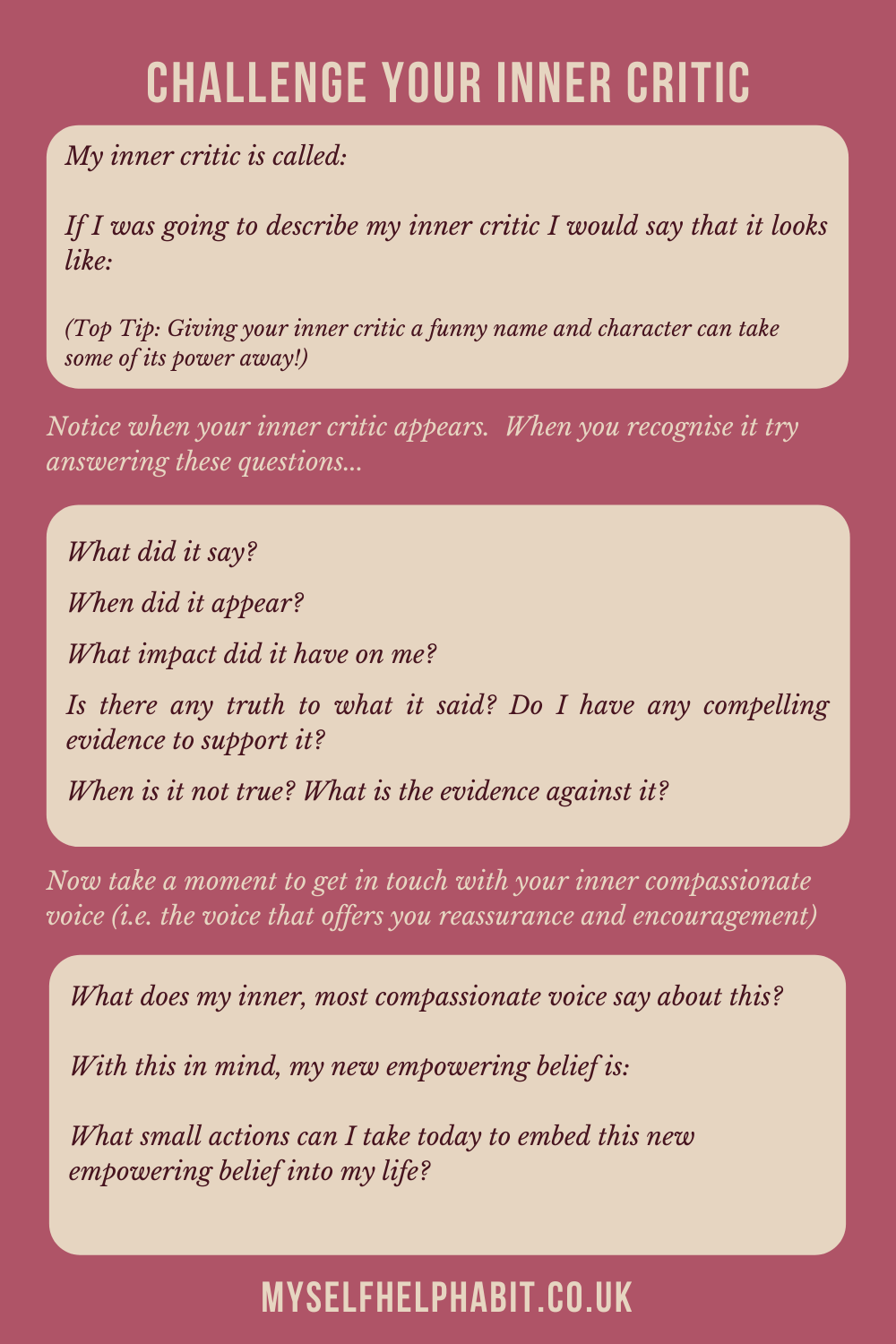 FREE Coaching Tools - My Self-Help Habit