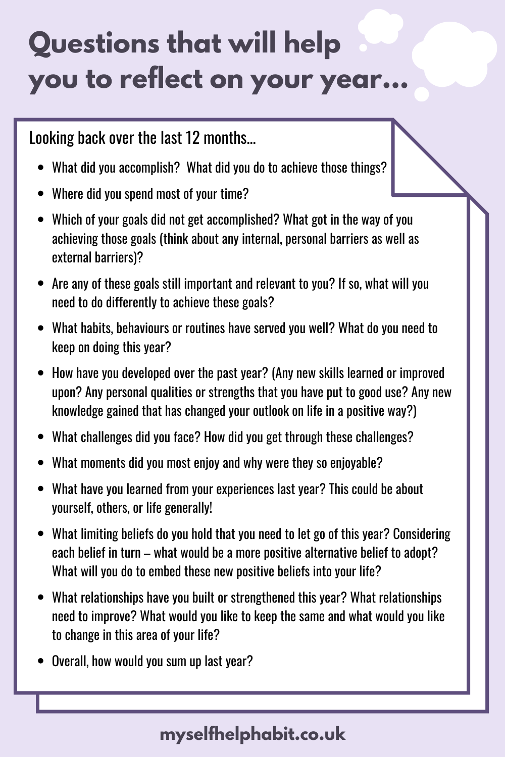 Kickstart your yearly review and find your focus for the year ahead ...