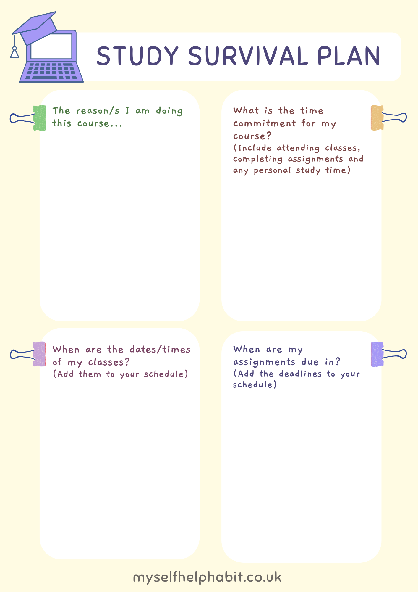 Managing Work and Study Successfully - My Self-Help Habit