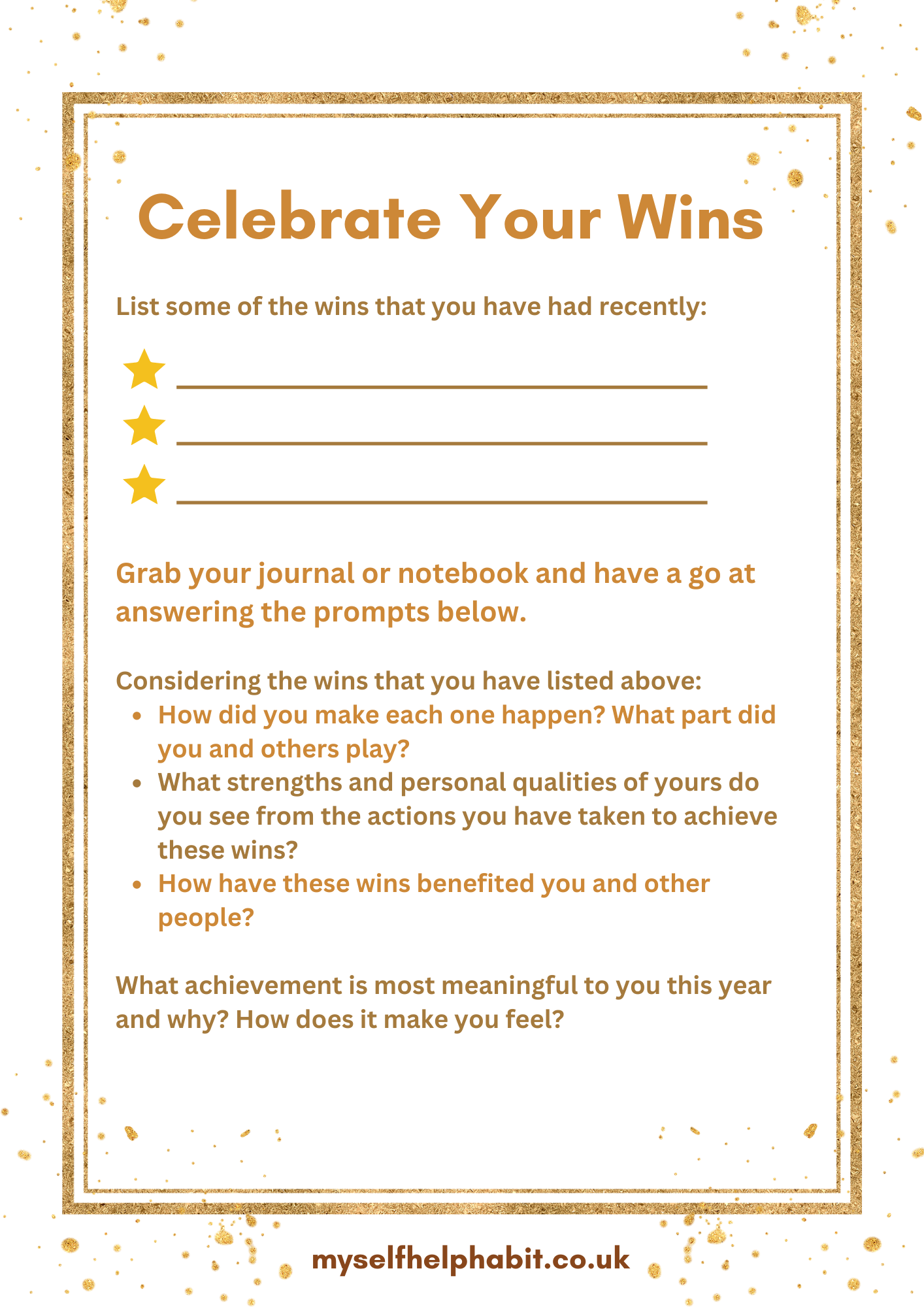 Acknowledge your wins and celebrate them! - My Self-Help Habit